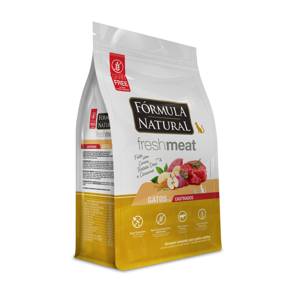 Ração Fórmula Natural Fresh Meat Gato Castrado Carne | Cobasi